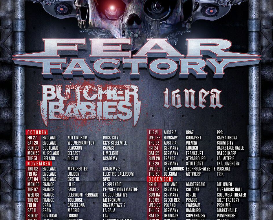FEAR FACTORY - EU/UK Tour Dates